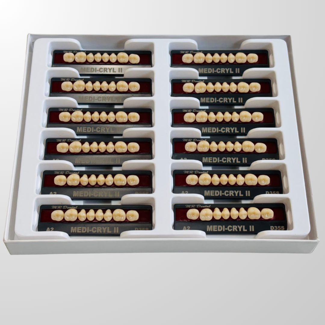 Medi-Cryl II Anteriors Set of 6 (Box of 18) For RPD | MR Dental India ...